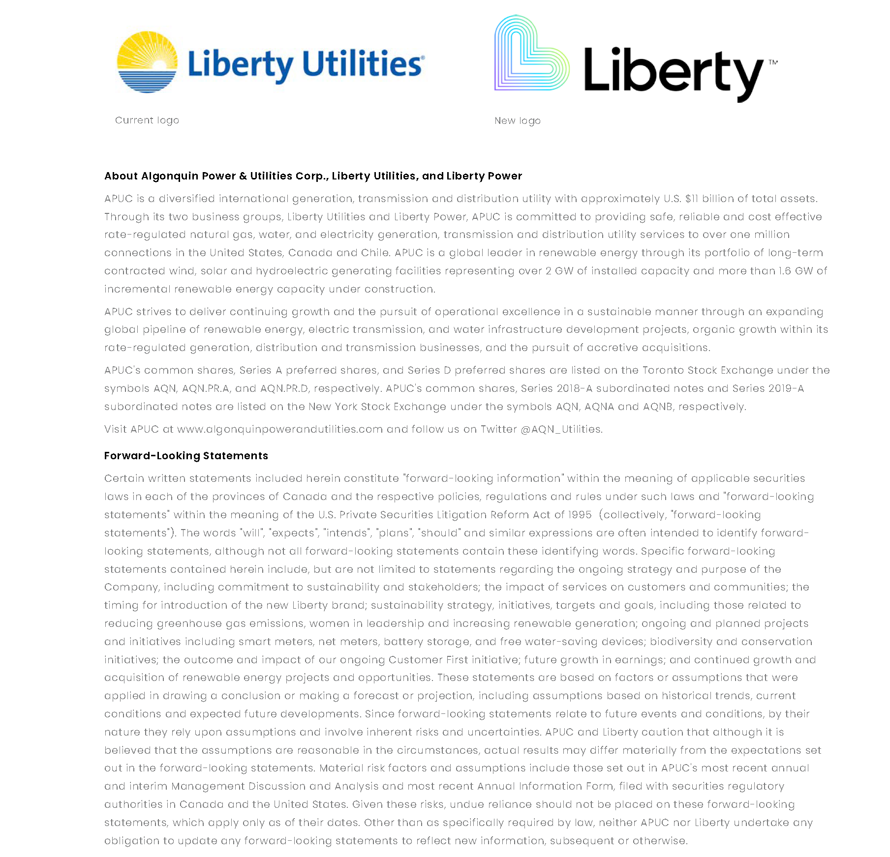 Liberty Utilities Introduces Refreshed Brand